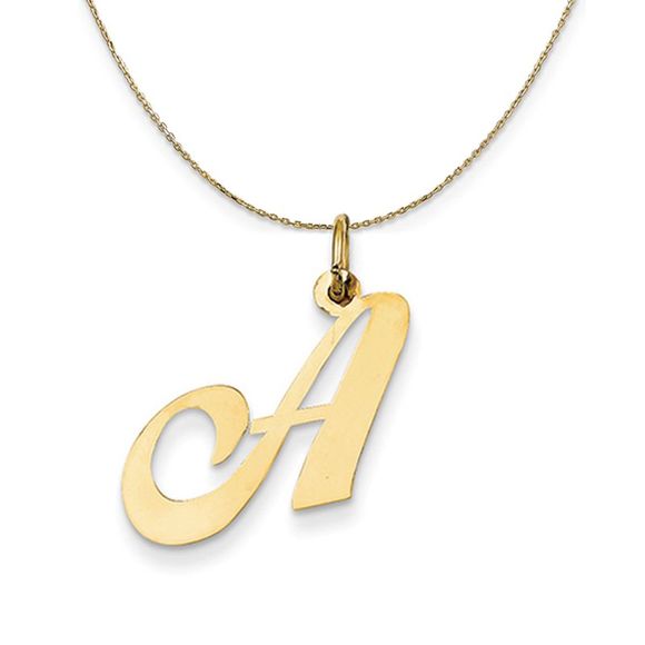 Black Bow Jewelry Co. | Jewelry | 4k Yellow Gold Ella Med Fancy Script ...